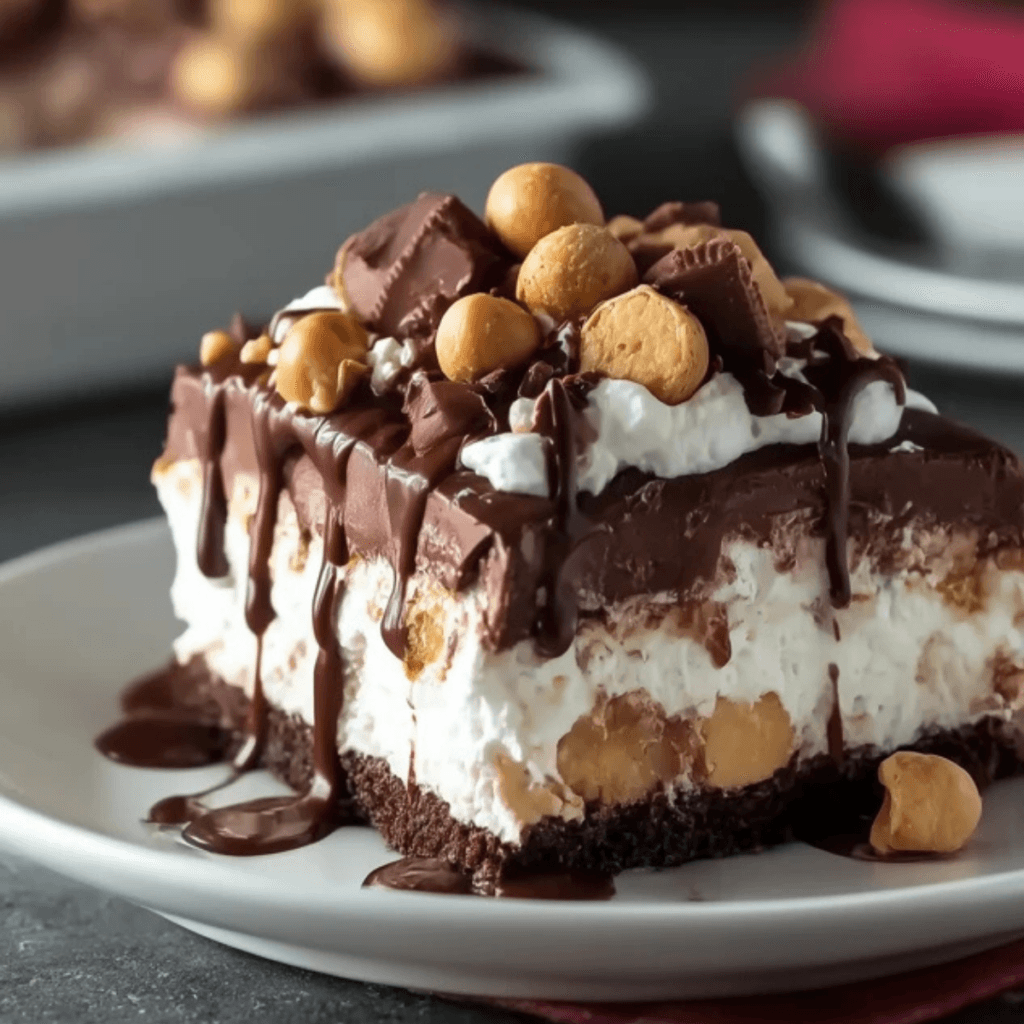 Buster Bar Ice Cream Cake